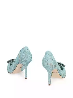 Dolce & Gabbana Bellucci Rainbow Lace Brooch-detail Pumps - Blue
