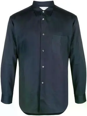 Comme Des Garçons Pointed Collar Cotton Shirt - Blue