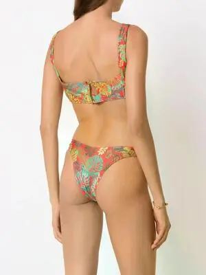 AMIR SLAMA Palm Leaf Print Bikini