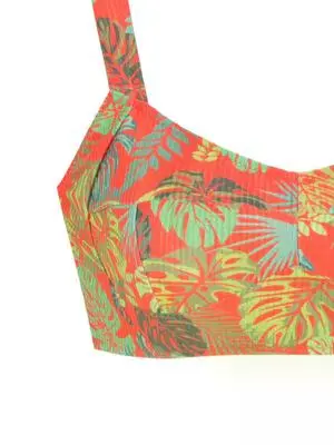 AMIR SLAMA Palm Leaf Print Bikini