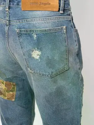 Palm Angels Patchwork Straight-leg Jeans