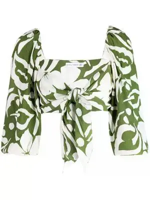 Faithfull The Brand Margherita Floral-print Crop Top - Multicolour