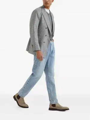 Brunello Cucinelli V-neck Wool Jumper - Grey