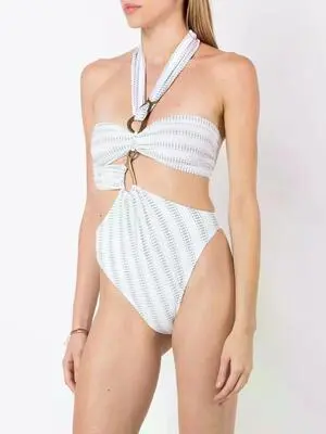 AMIR SLAMA Asymmetric Halter-neck Swimsuit