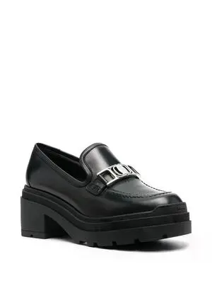 FERRAGAMO Vara Chain Leather Loafers