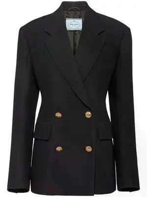 Prada Double-breasted Tricotine Jacket