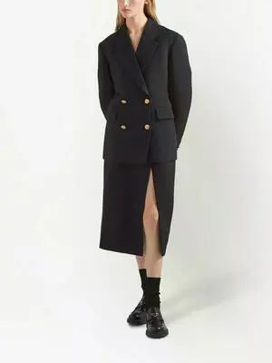 Prada Double-breasted Tricotine Jacket