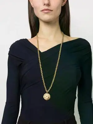 PATOU Logo-engraved Coin Necklace