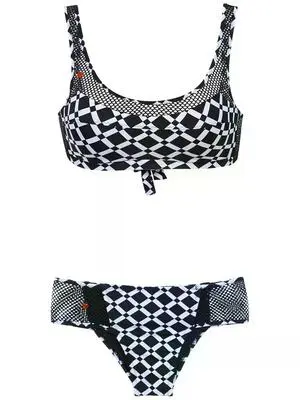AMIR SLAMA Printed Bikini - Black