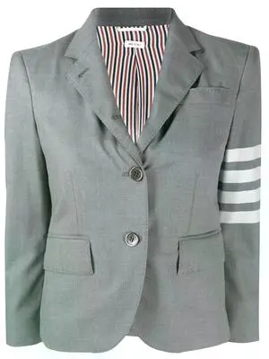 Thom Browne 4-bar Plain Weave Suiting Jacket - Grey