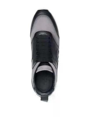 Giorgio Armani Panelled Low-top Sneakers - Grey