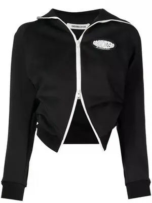 GROUND ZERO Logo-patch Zip-up Jacket - Black
