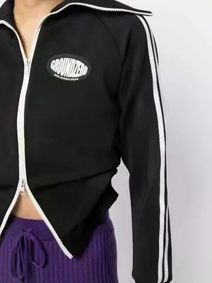 GROUND ZERO Logo-patch Zip-up Jacket - Black