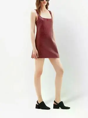 COURREGES Re-edition Vinyl Mini Dress - Red