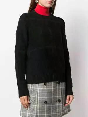 BARRIE Tartan Pattern Cashmere Jumper