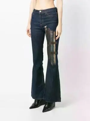MADISON MAISON Metallic-print Flared Jeans