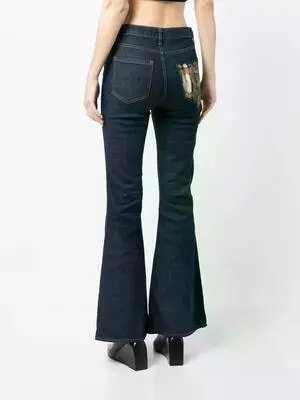 MADISON MAISON Metallic-print Flared Jeans
