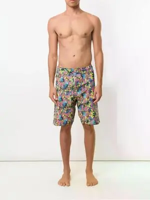 AMIR SLAMA Foliage Print Swim Short