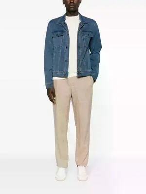 Canali Mid-rise Tapered Linen Trousers