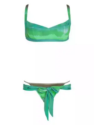 AMIR SLAMA Tie-dye Bikini - Green