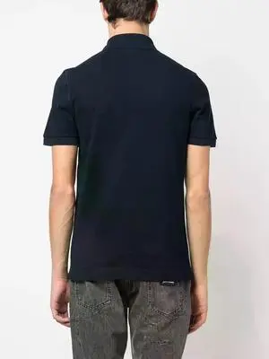 Dolce & Gabbana Dg Essentials Cotton Piqué Polo Shirt - Blue