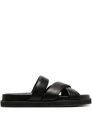 Senso Nico Crossover-strap Leather Sandals - Black