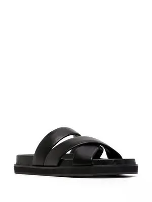 Senso Nico Crossover-strap Leather Sandals - Black