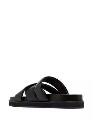 Senso Nico Crossover-strap Leather Sandals - Black