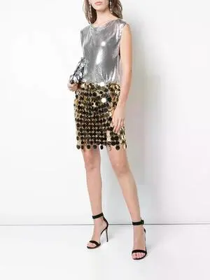 Rabanne Sequin Embroidered Disco Top