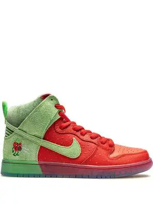 Nike Sb Dunk High Strawberry Cough Sneakers - Red