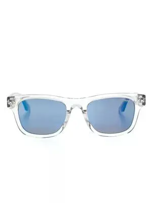 Montblanc Logo-plaque Square-frame Sunglasses - Grey