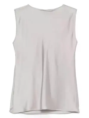 D.exterior Satin Sleeveless Top