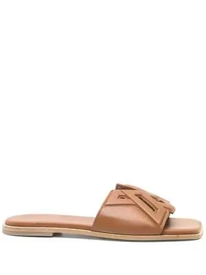 VIC MATIE Leather Sandals With Debossed Logo