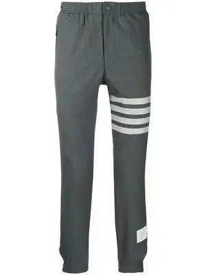 Thom Browne Plain Weave Suiting Track Pants - Grey