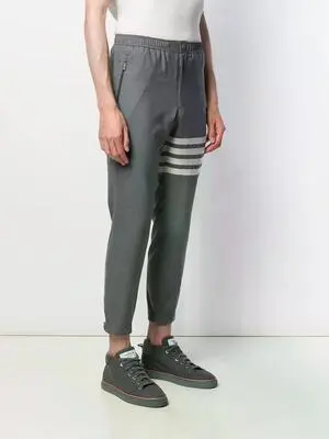 Thom Browne Plain Weave Suiting Track Pants - Grey