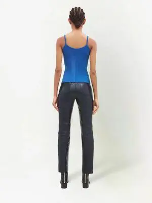 COURREGES Ribbed-knit Logo Tank Top