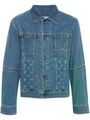 MARINE SERRE Crescent Moon Print Denim Jacket