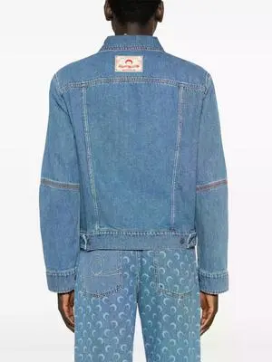 MARINE SERRE Crescent Moon Print Denim Jacket