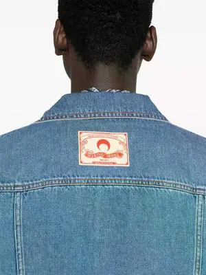MARINE SERRE Crescent Moon Print Denim Jacket