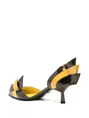 Prada 55mm Leather Pumps - Brown