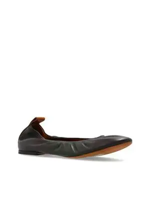 LANVIN Leather Ballerina Shoes - Brown