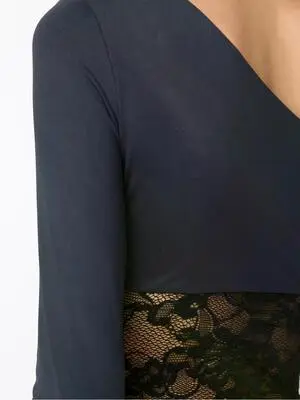 AMIR SLAMA Lace Insert Body Top