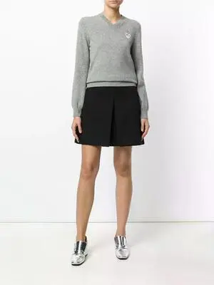 Play Comme Des Garcon V-neck Pullover - Grey