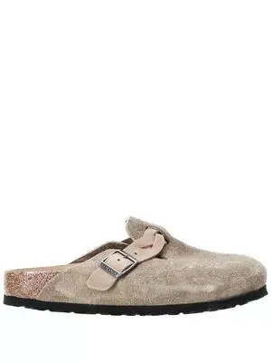 BIRKENSTOCK Boston Suede Slippers - Neutrals