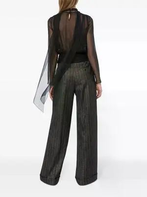 Alberta Ferretti Pinstriped Tailored Palazzo Pants