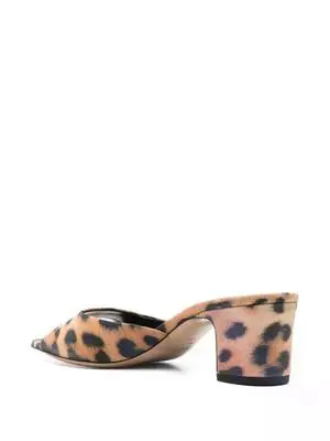 Paris Texas Lara Leopard Print Sandals