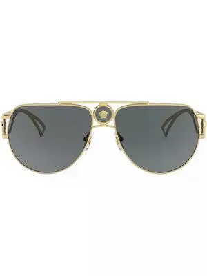 Versace Medusa Pilot-frame Sunglasses - Gold