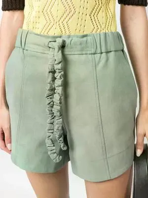 GANNI Drawstring Suiting Shorts - Green