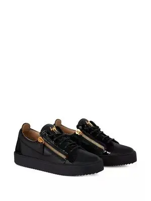 GIUSEPPE ZANOTTI Leather Low-top Sneakers - Black