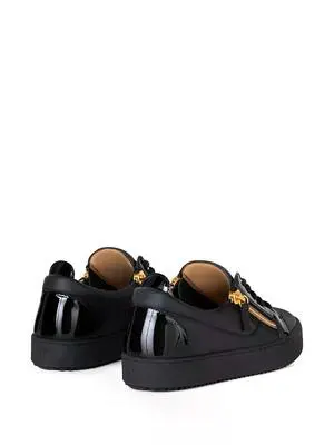 GIUSEPPE ZANOTTI Leather Low-top Sneakers - Black